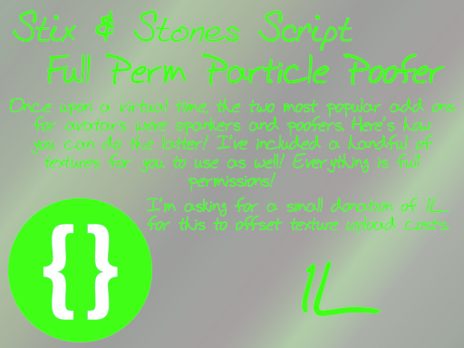 Second Life Marketplace - ~S&S~ Full Perm Poofer Script